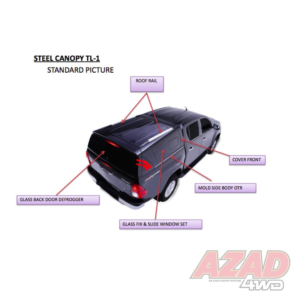 Sammitr TL1 steel canopy - AZAD 4WD